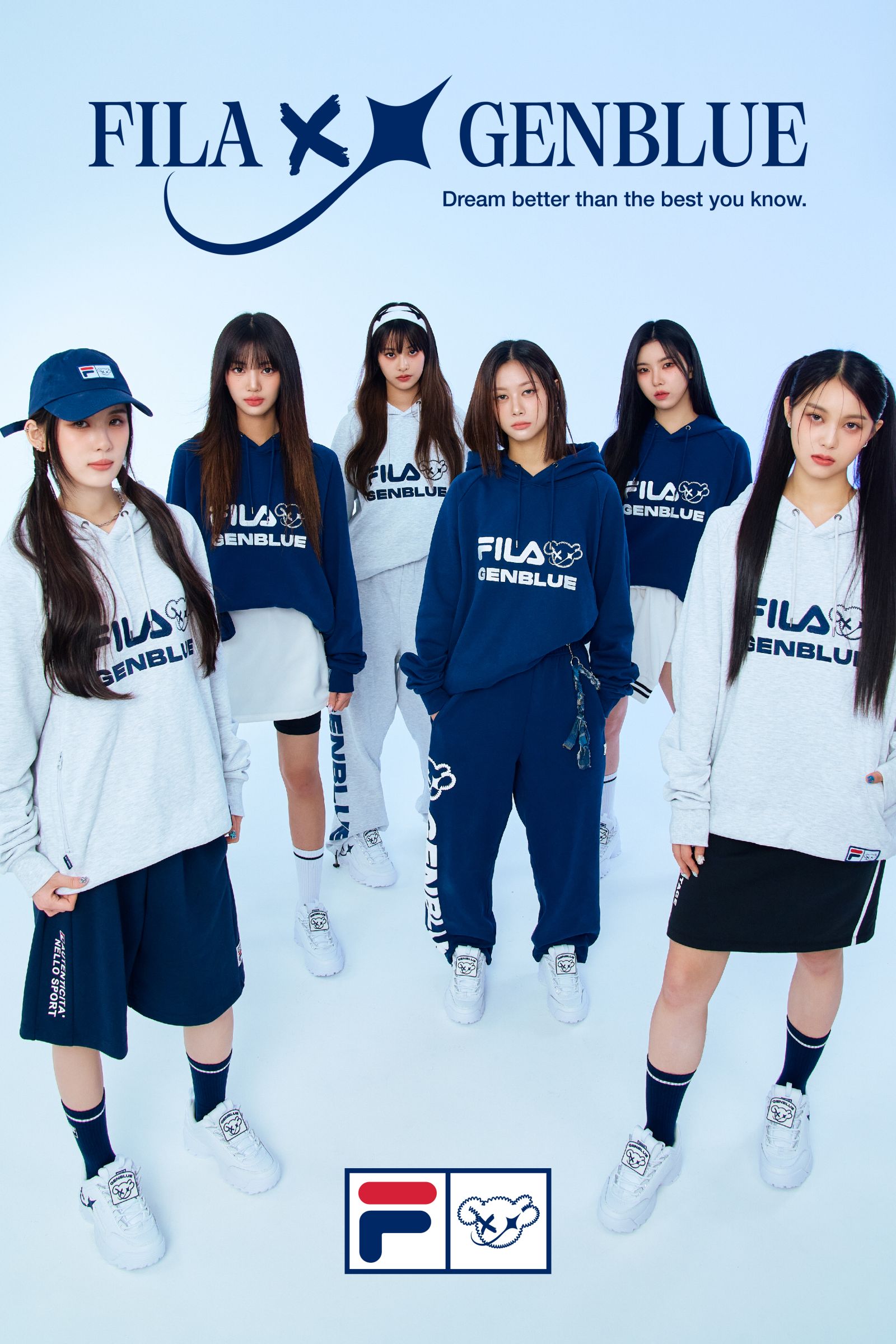 Z世代少女看過來～♡ FILA X GENBLUE幻藍小熊聯名來襲！引領台灣